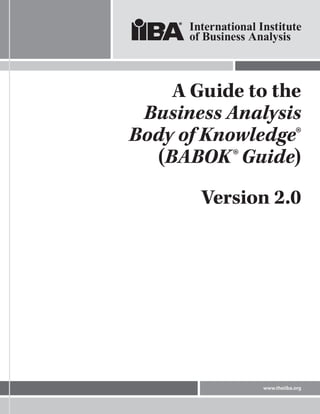 Babok version2 | PDF