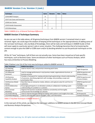 Babok version 3 vs version 2 | PDF