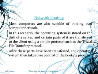 booting steps of a computer | PPTX