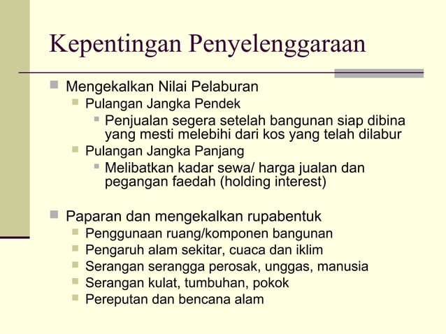 Bab pengenalan pengurusan_penyelenggaraan | PPT