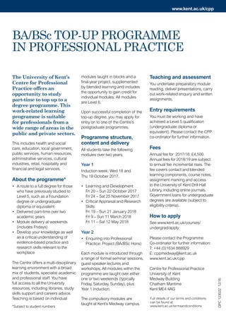 BA/BSc Top-up in Professional Practice | PDF | Professional School ...