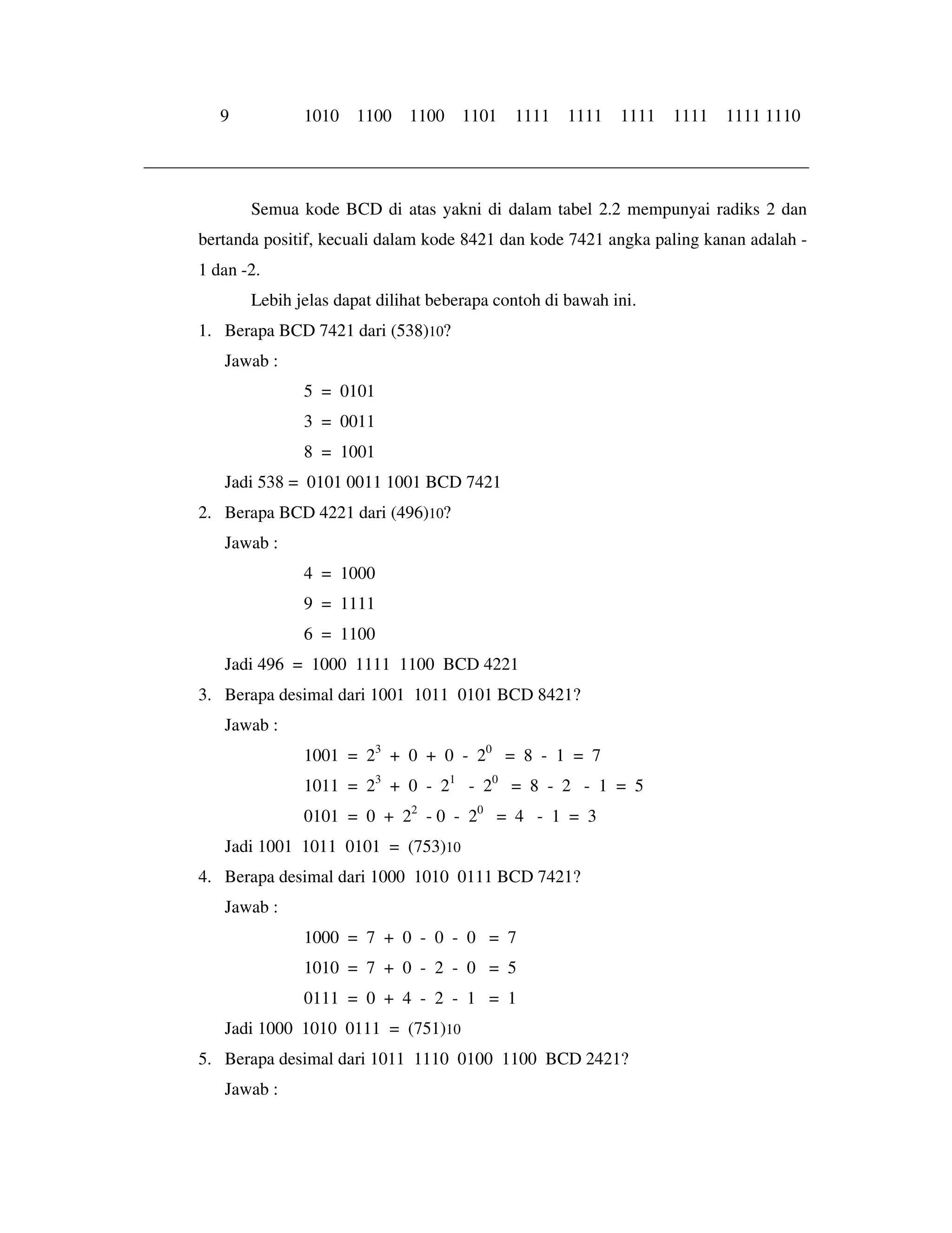 Bab sistem kode bilangan biner | PDF