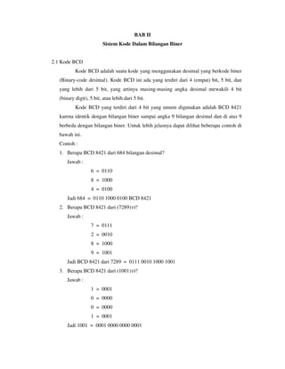 Bab sistem kode bilangan biner | PDF