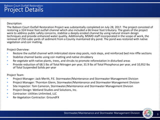 Babson Court Outfall Restoration | PPT