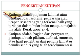 Bab tentang kutipan | PPTX