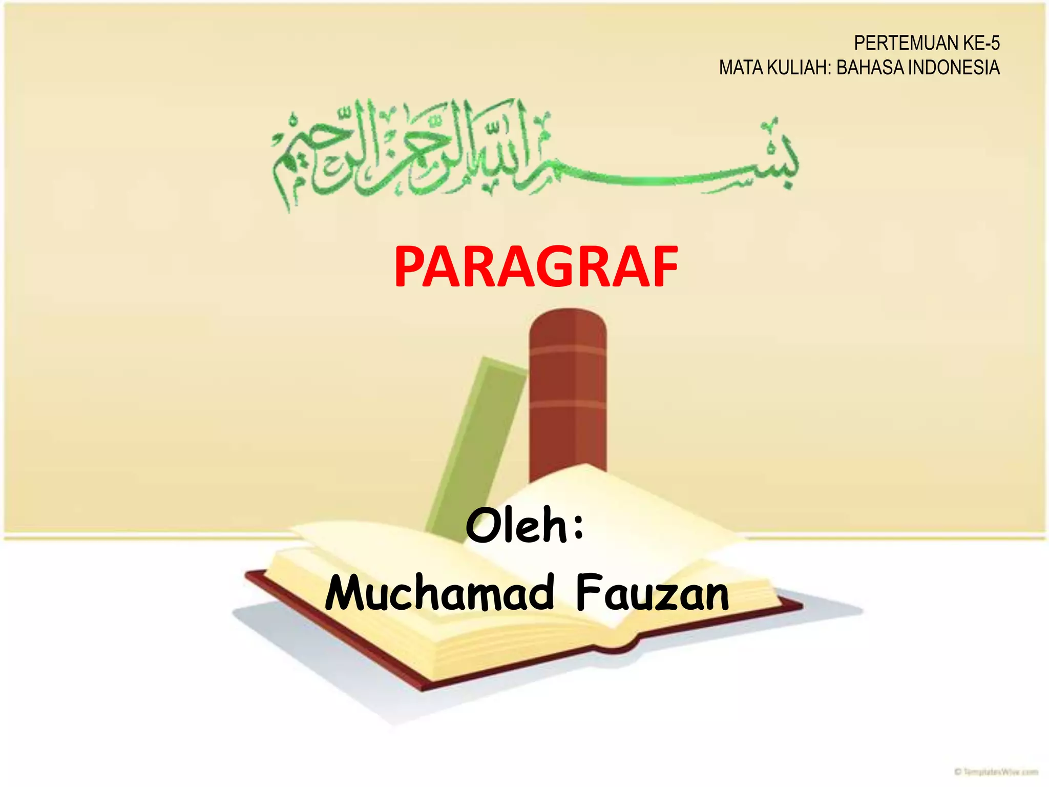 Bab tentang paragraf | PPT