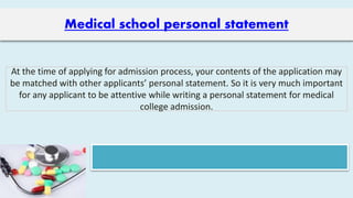 Writing a winning personal statement for pharmacy (sample) | PPTX