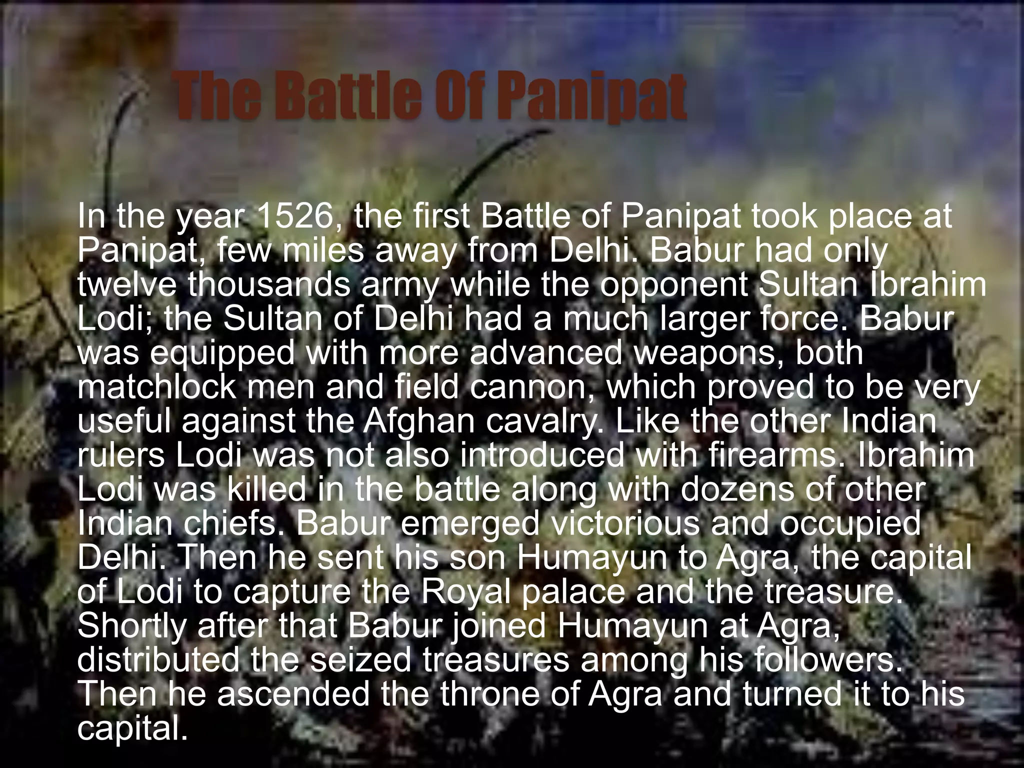 Mughal Emperor Babur | PPTX