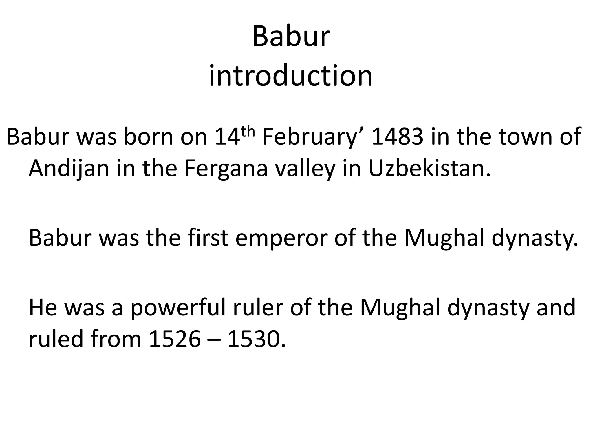 Babur Ppt