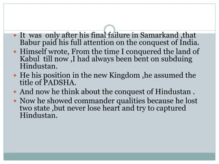 Babur as a commander | PPTX