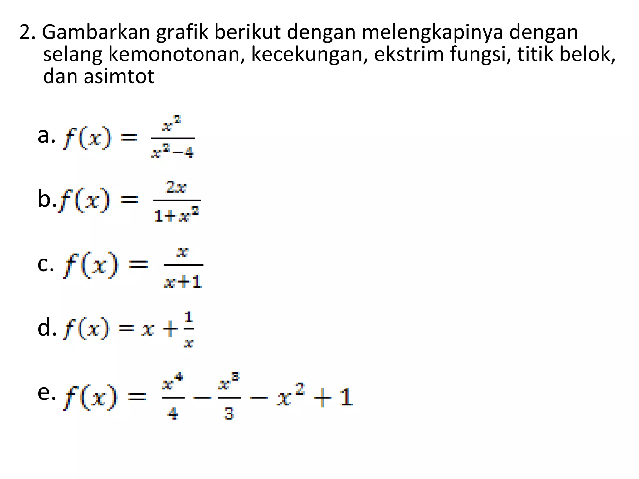 Bab 5. Aplikasi Turunan ( Kalkulus 1 ) | PPS