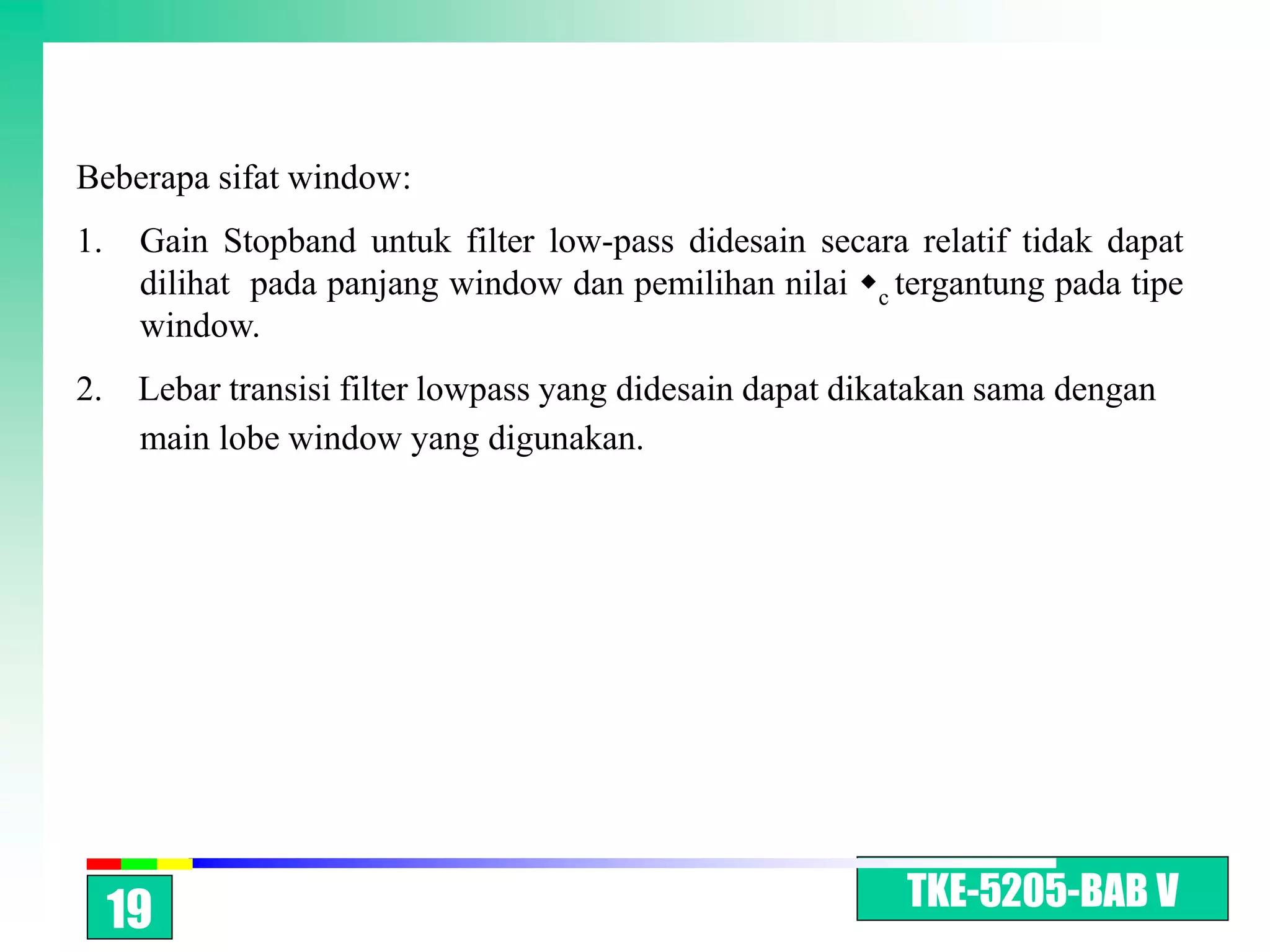 Bab v discrete time filter | PPSX