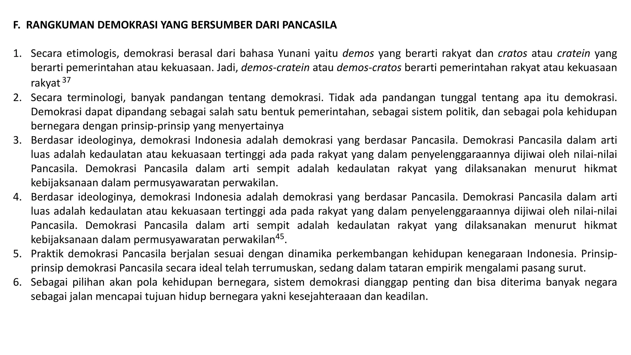 MENELUSURI KONSEP DAN URGENSI DEMOKRASI YANG BERSUMBER DARI PANCASILA | PDF