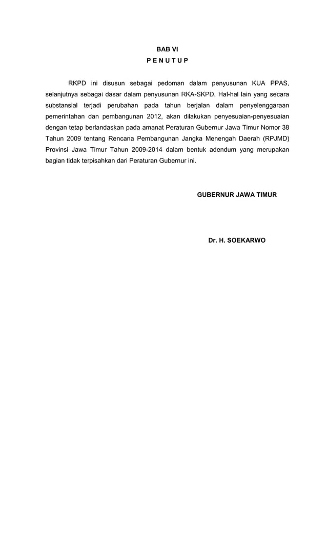Bab vi rkpd 2012 | PDF