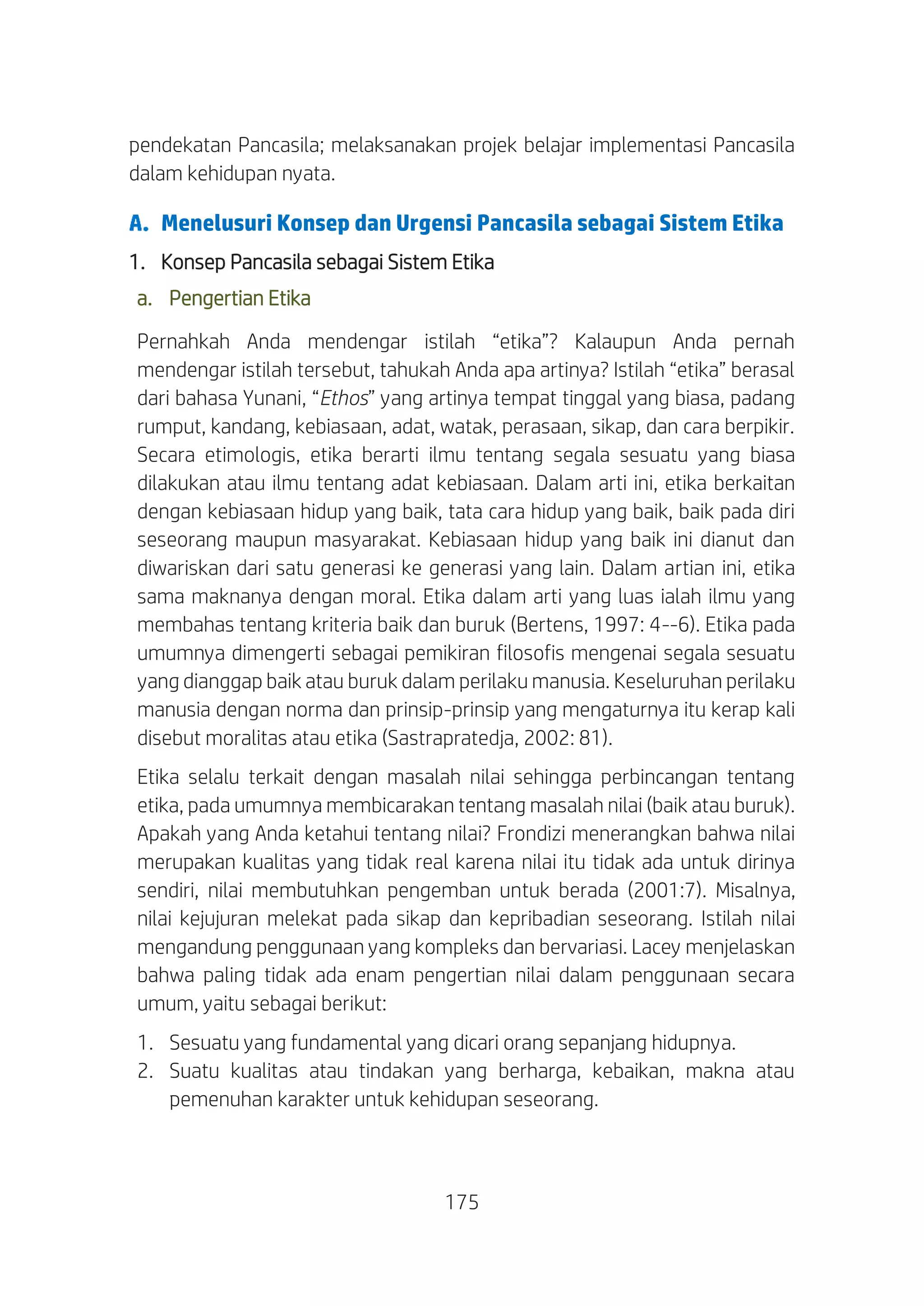 Bab vi bagaimana pancasila menjadi sistem etika | PDF