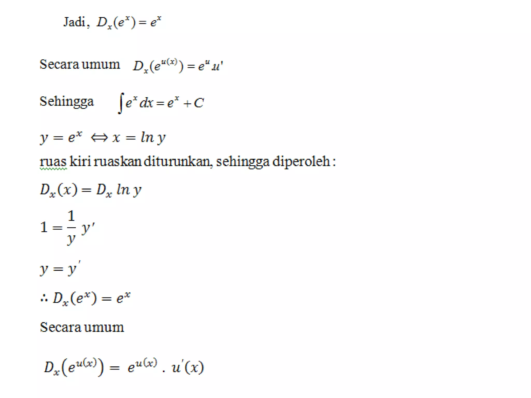 Bab 8. Fungsi Transenden ( Kalkulus 1 ) | PPS