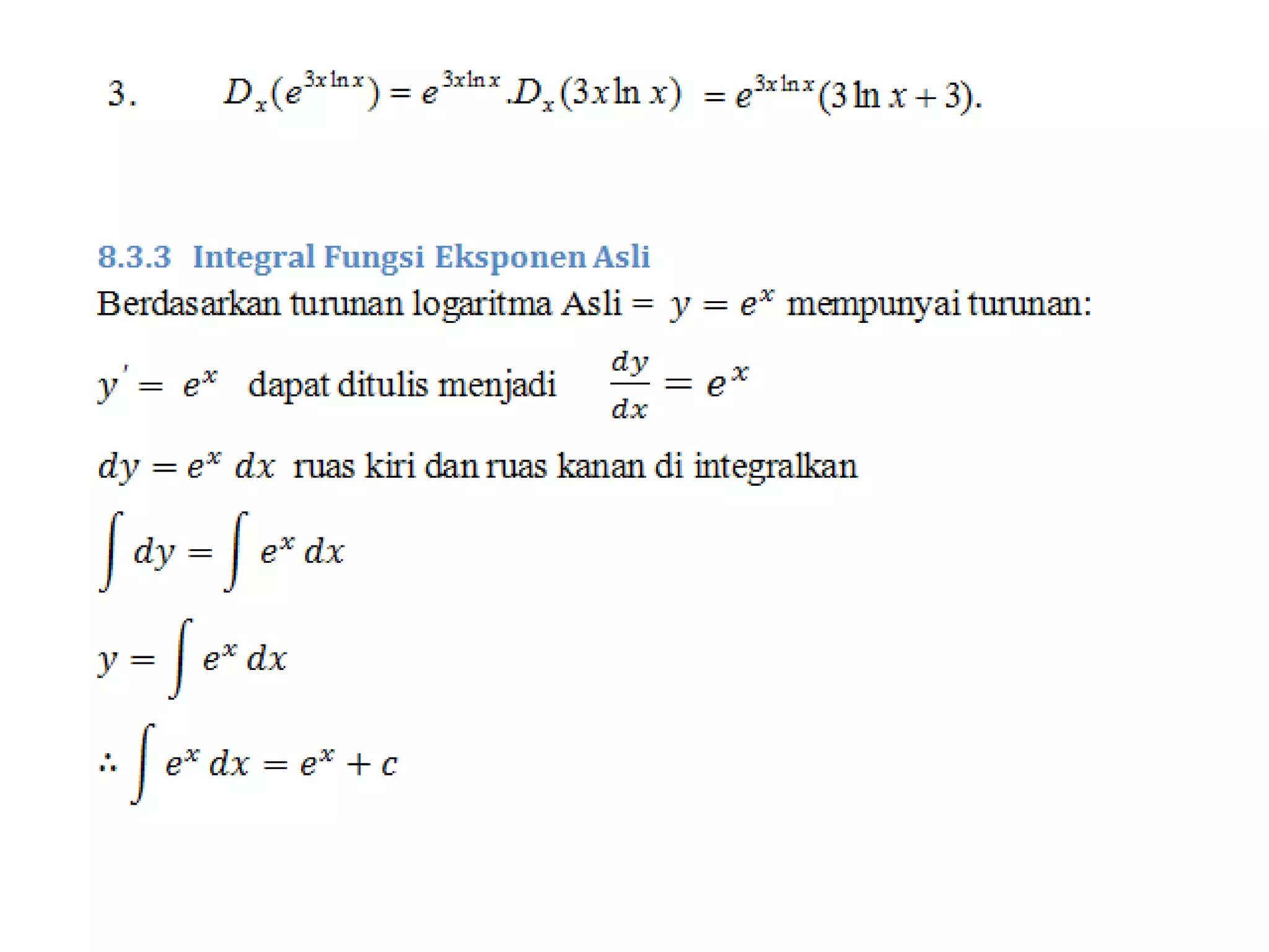 Bab 8. Fungsi Transenden ( Kalkulus 1 ) | PPS