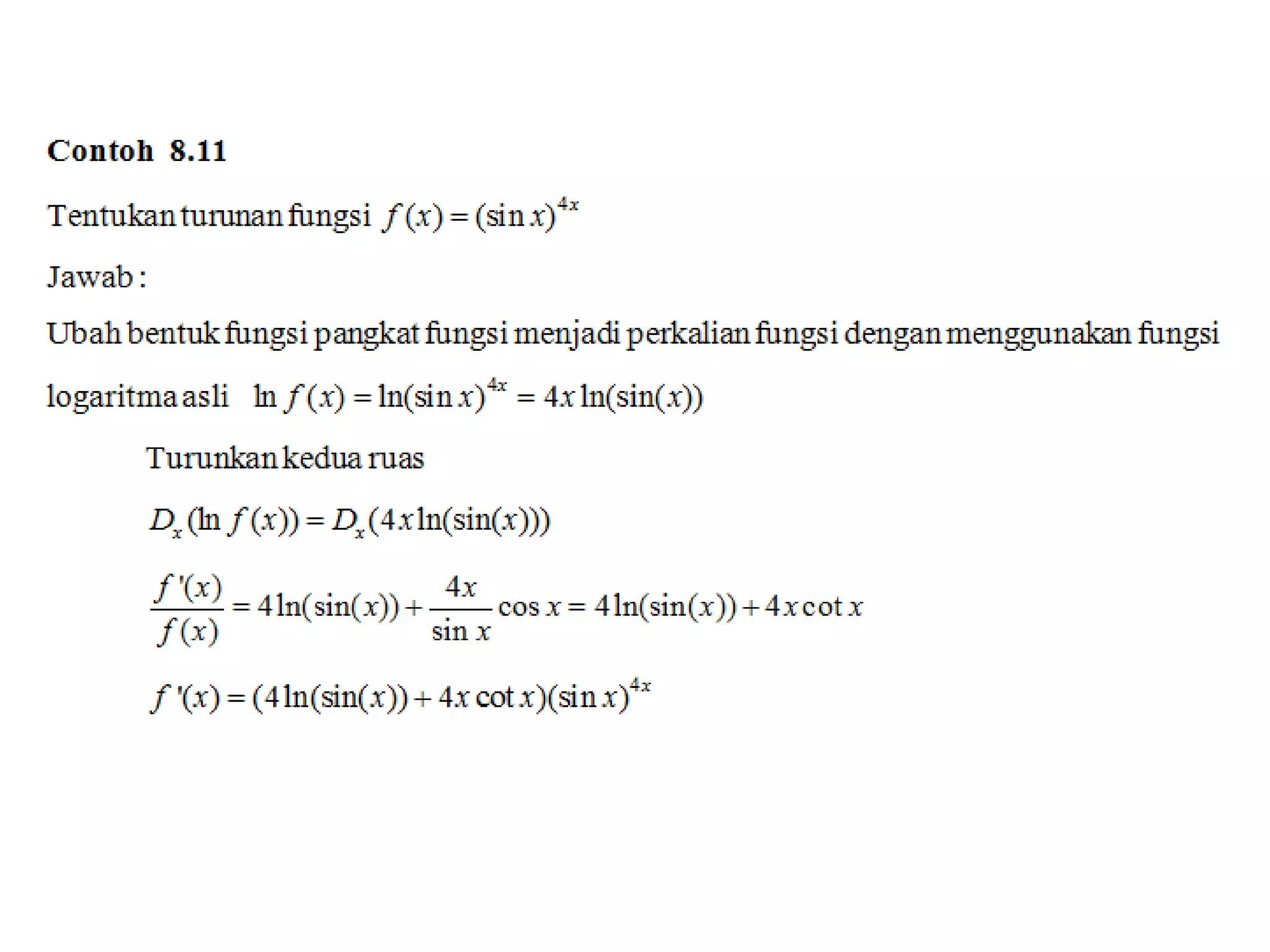 Bab 8. Fungsi Transenden ( Kalkulus 1 ) | PPS
