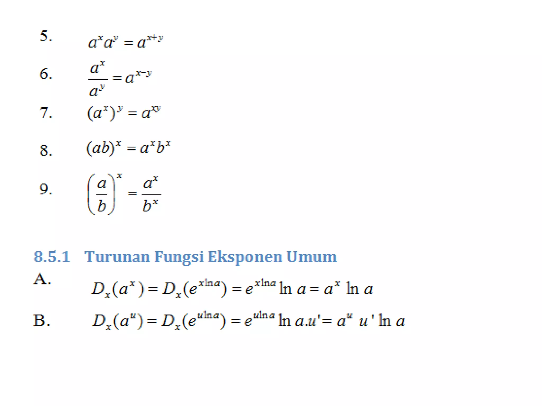 Bab 8. Fungsi Transenden ( Kalkulus 1 ) | PPS