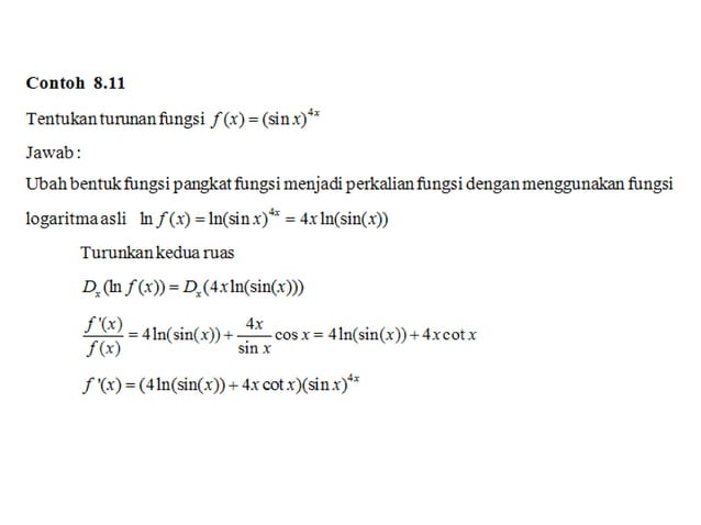 Bab 8. Fungsi Transenden ( Kalkulus 1 ) | PPS