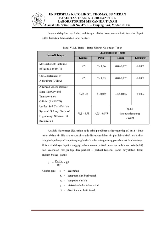 Bab viii analisis hidrometer (hydrometer analysis) | DOCX