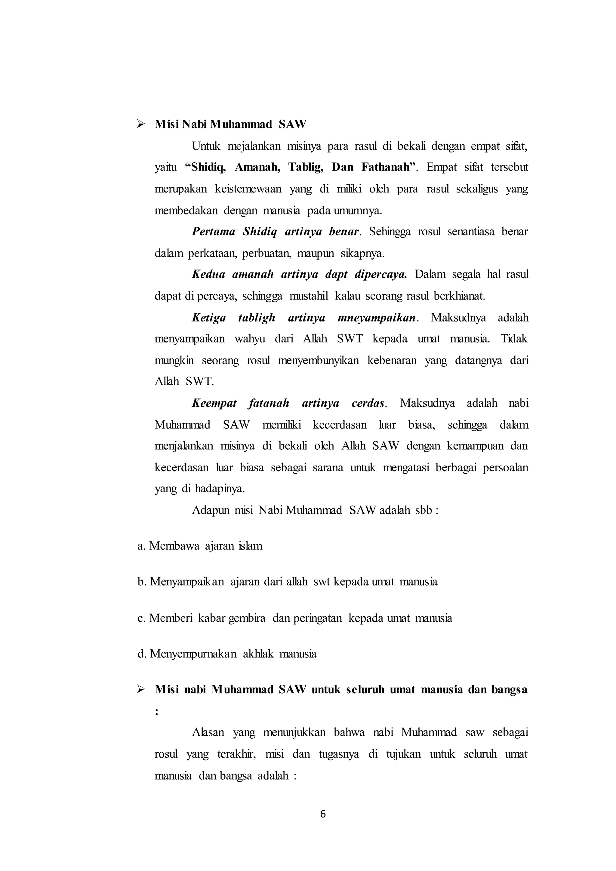 Bab viii (sejarah nabi muhammad saw) | DOCX