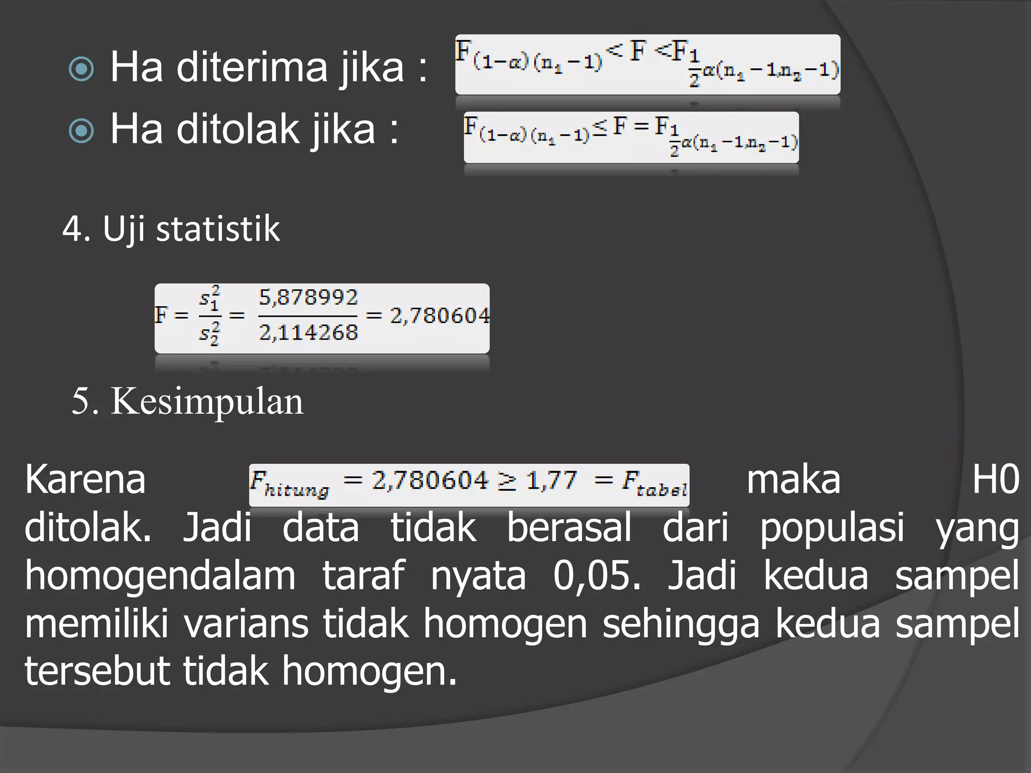 Uji Normalitas dan Homogenitas | PPTX