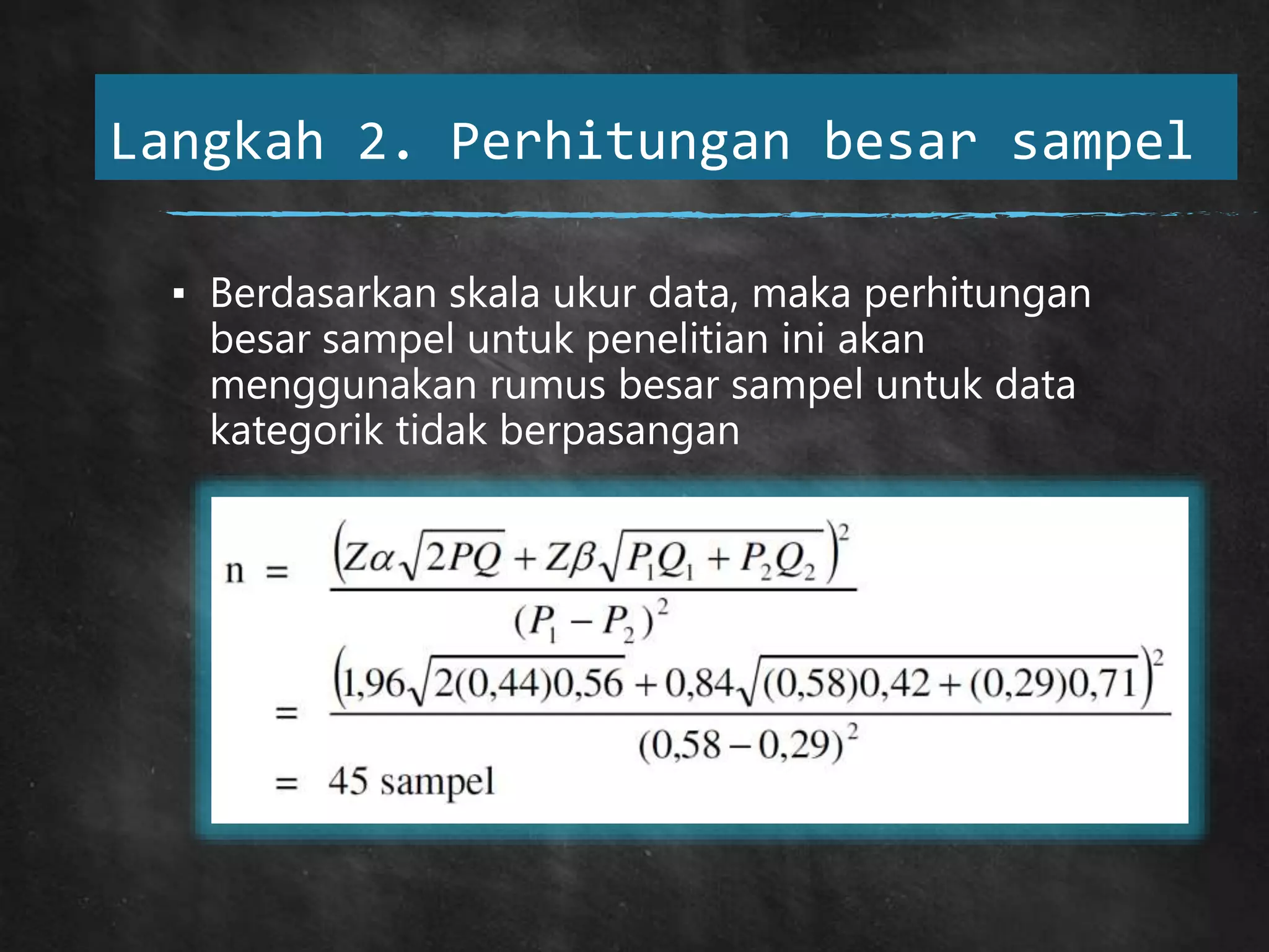 Bab vii perhitungan sampel dalam epidemiologi 1 | PPTX