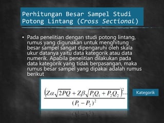 Bab vii perhitungan sampel dalam epidemiologi 1 | PPTX
