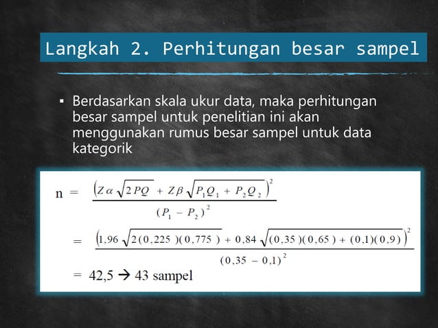 Bab vii perhitungan sampel dalam epidemiologi 1 | PPTX