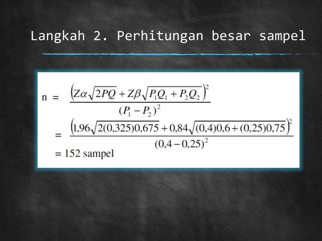 Bab vii perhitungan sampel dalam epidemiologi 1 | PPTX