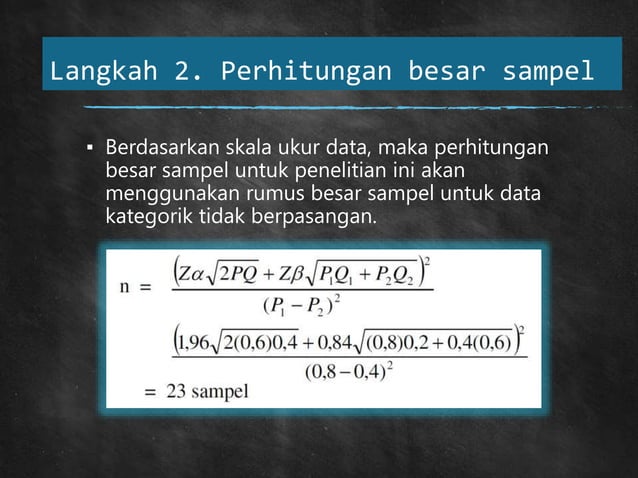 Bab vii perhitungan sampel dalam epidemiologi 1 | PPTX