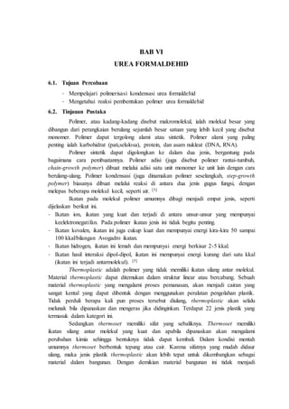 Bab vi urea formaldehid | DOCX