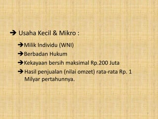 ( USAHA MIKRO, KECIL DAN MENENGAH (UMKM).ppt