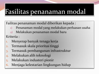 penanaman modal | PPTX