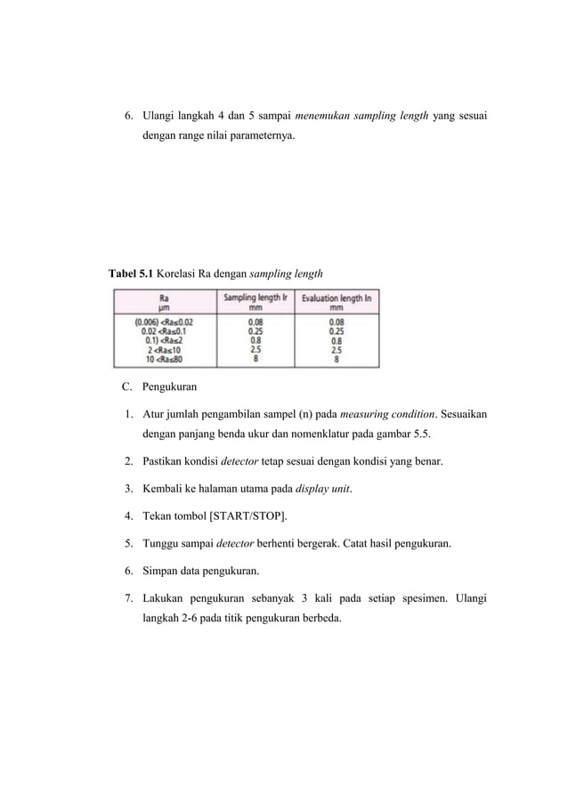 BAB V PENGUKURAN KEKASARAN PERMUKAAN | DOC