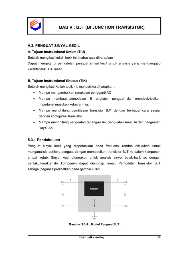 BAB V TRANSISTOR SEBAGAI PENGUAT.pdf