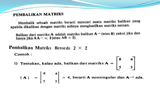 Bab vv matrix | PPT