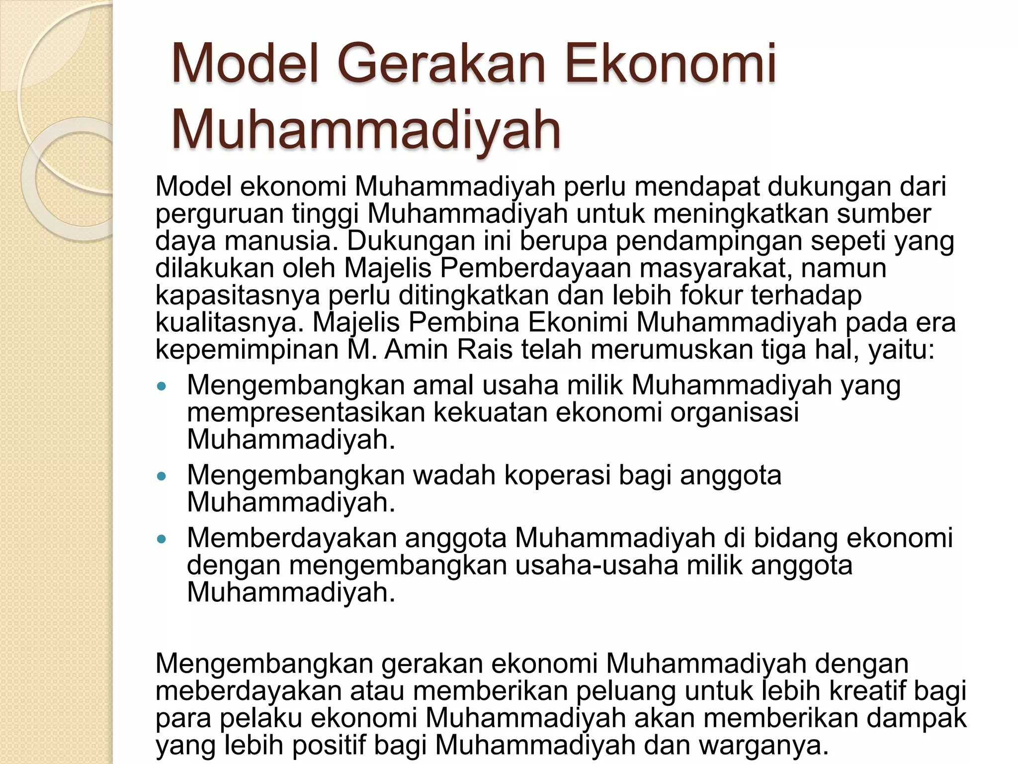 BAB XI Muhammadiyah sebagai gerakan ekonomi.pptx