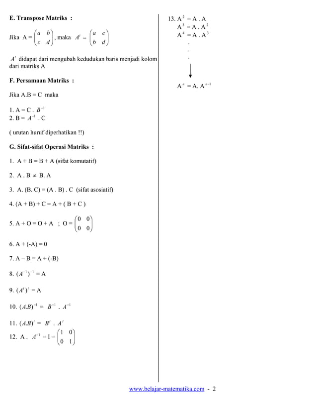 Bab xix matriks | PDF