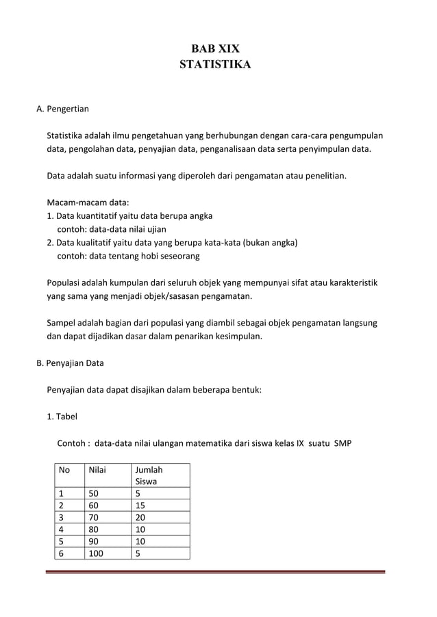 Bab xix statistika | PDF