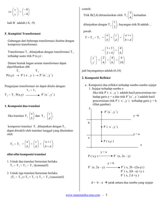 Bab xxi transformasi geometri | PDF