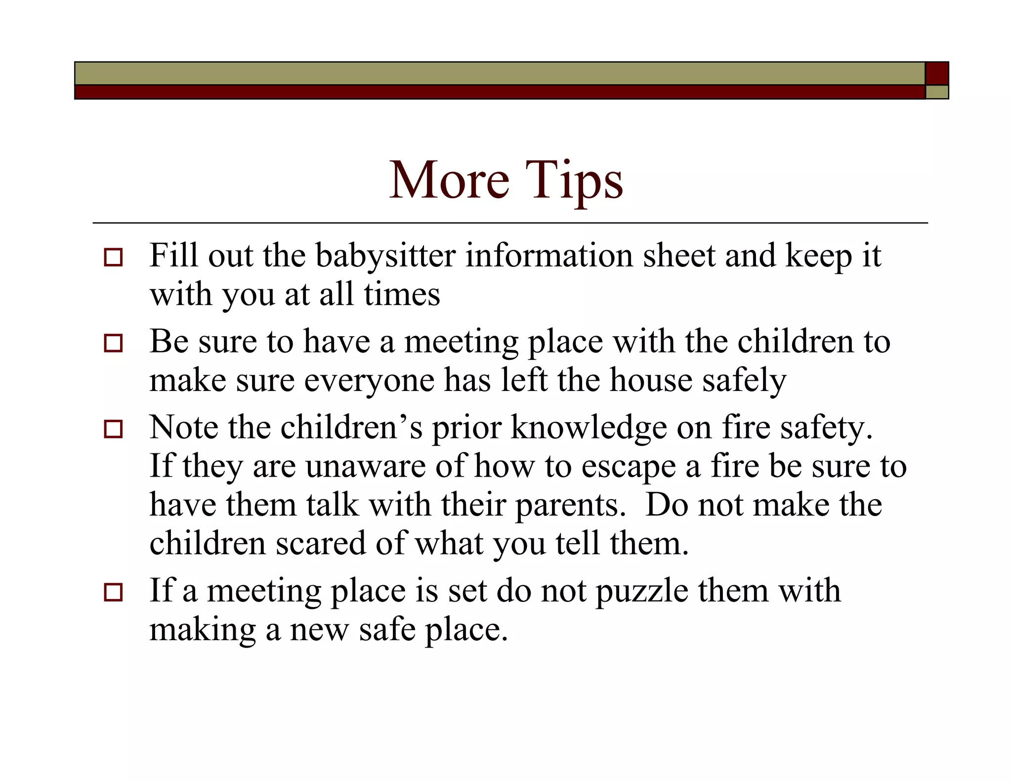 Baby Sitter Guidelines | PDF