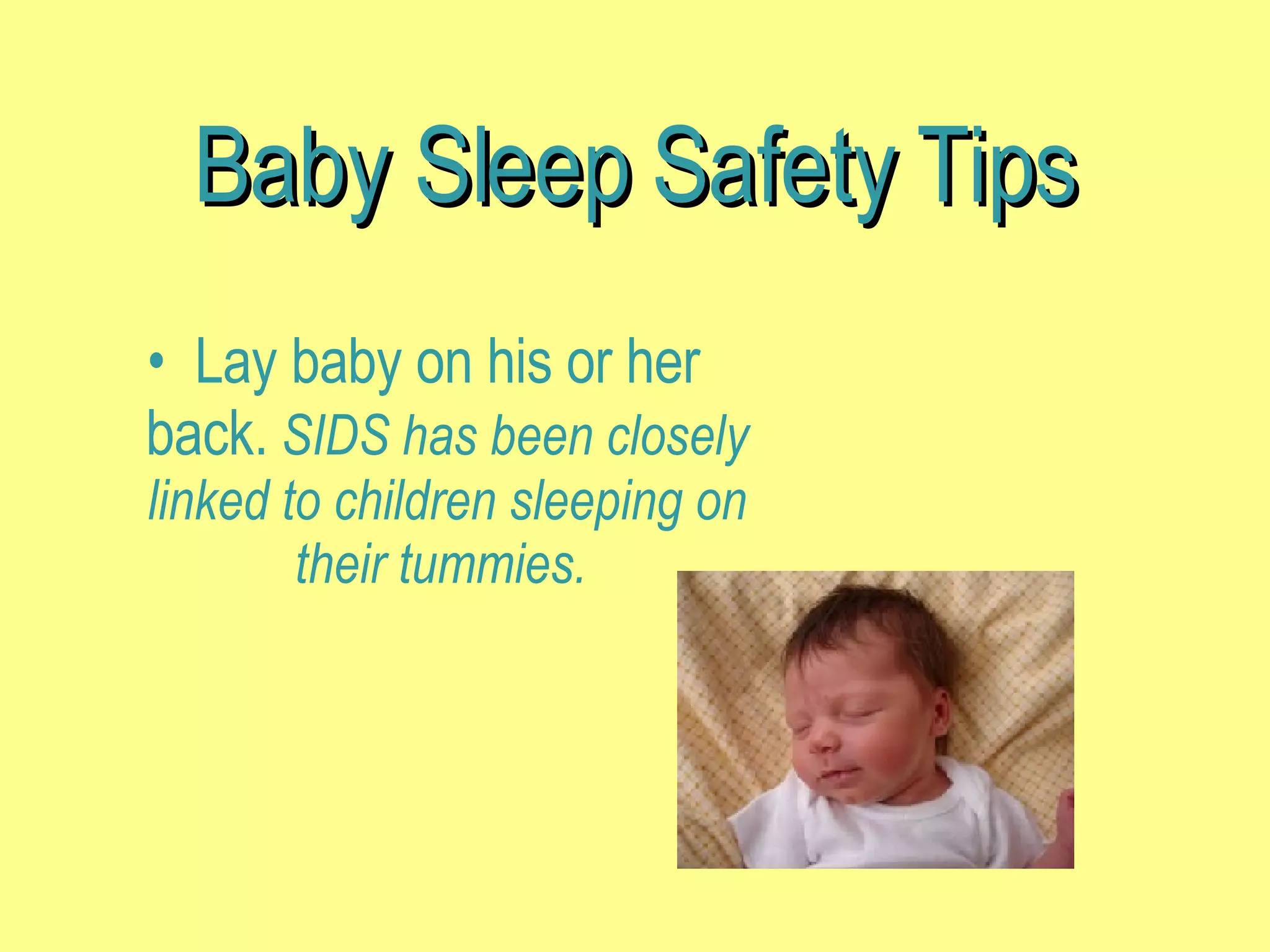 Baby Sleep Safety - Reducing the Risk of SIDS | PPT