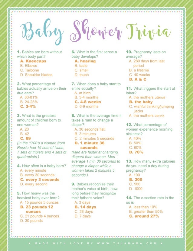 Baby Trivia | PDF
