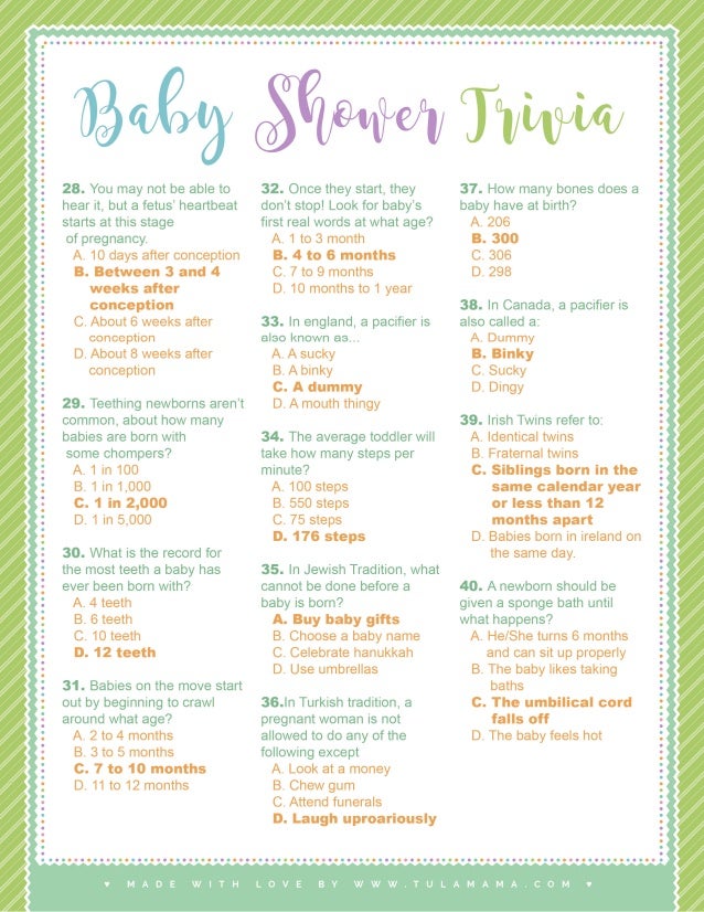 Baby Trivia | PDF
