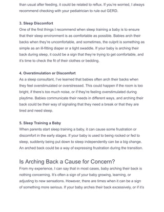 Baby Arching Back – Is It Normal? Lullabub Sleepers | PDF