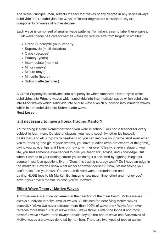 Introduction to the elliott wave theory | PDF