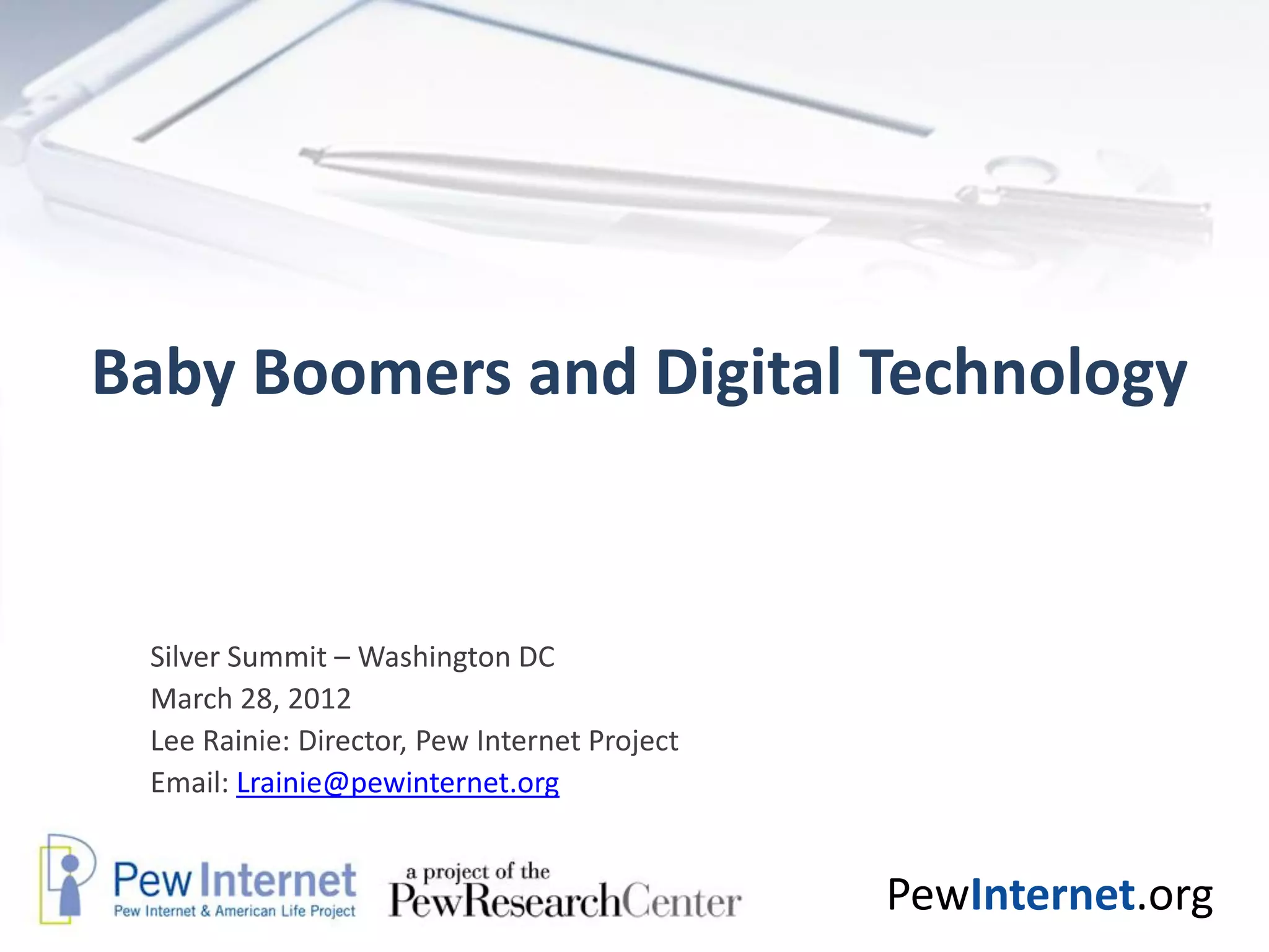 Baby Boomers and Digital Technology | PPT