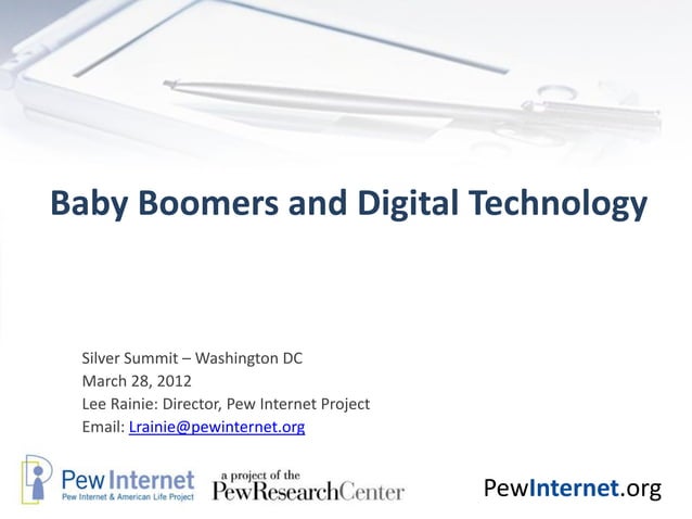 Baby Boomers and Digital Technology | PPT